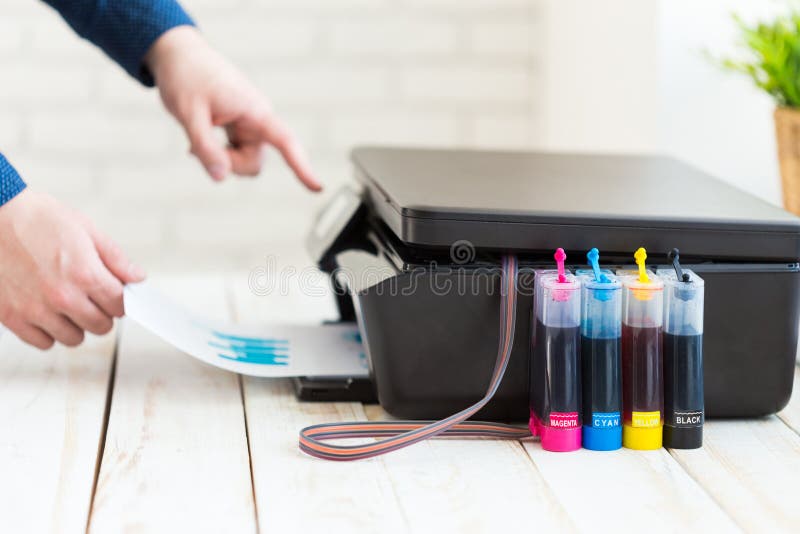 Man`s hand making copie stock photo. Image of male, photocopy - 79196132