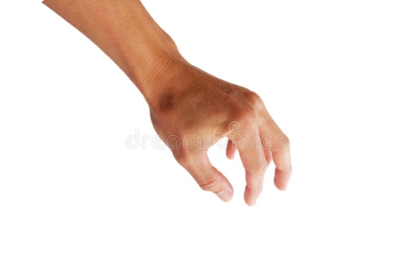 Man S Hand Showing an Outstretched Gesture To Grab Something Stock ...