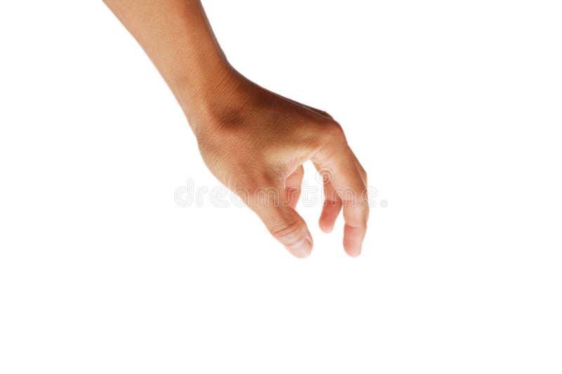 Man S Hand Showing an Outstretched Gesture To Grab Something Stock ...