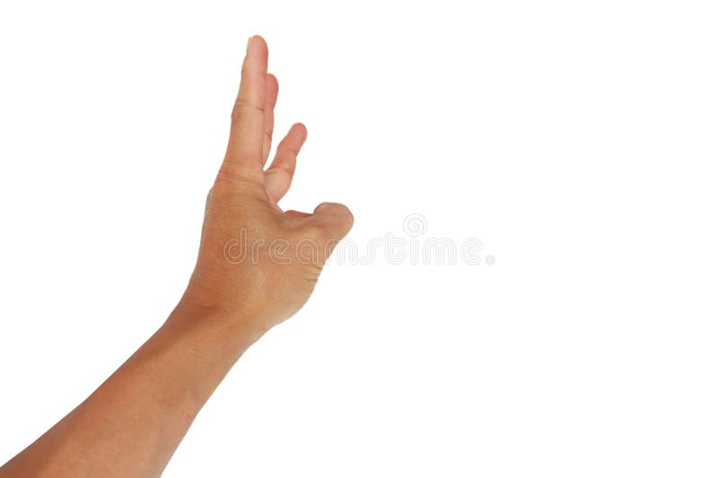 Man S Hand Showing an Outstretched Gesture To Grab Something Stock ...