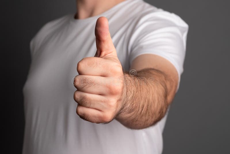 Positive Man Thumb Stock Image Image Of Caucasian Casual 17595771