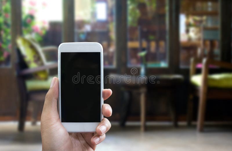 Man& X27;s Hand Shows Mobile Smartphone in Vertical Position Stock ...