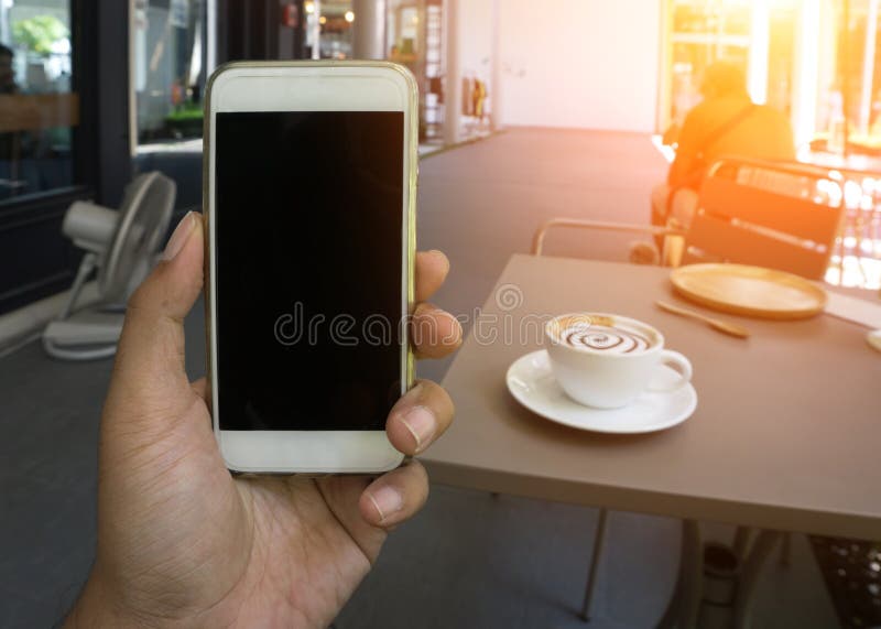 Man S Hand Shows White Smartphone in Vertical Position Stock Photo ...