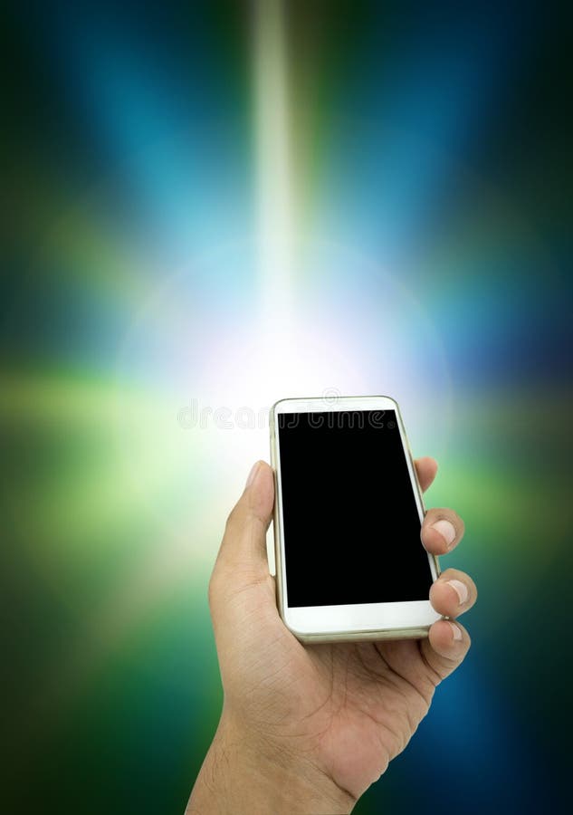 Man S Hand Shows White Smartphone in Vertical Position Stock Photo ...