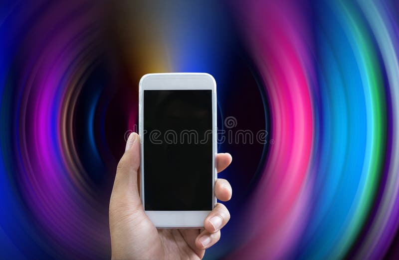 Man S Hand Shows White Smartphone in Vertical Position Stock Photo ...
