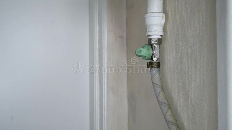 Man`s Hand To Open and Close the Gas Valve. Stock Footage - Video of ...