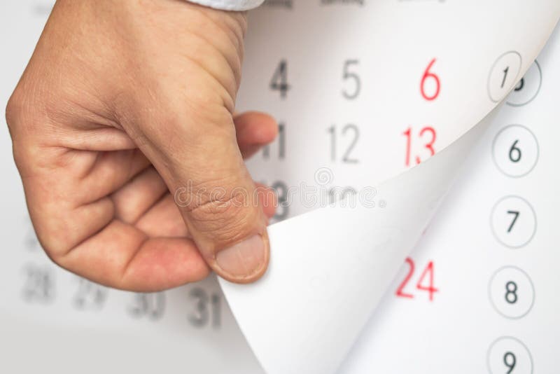 The Man`s Hand Turns the Calendar. the Man`s Hand Turns the Calendar ...