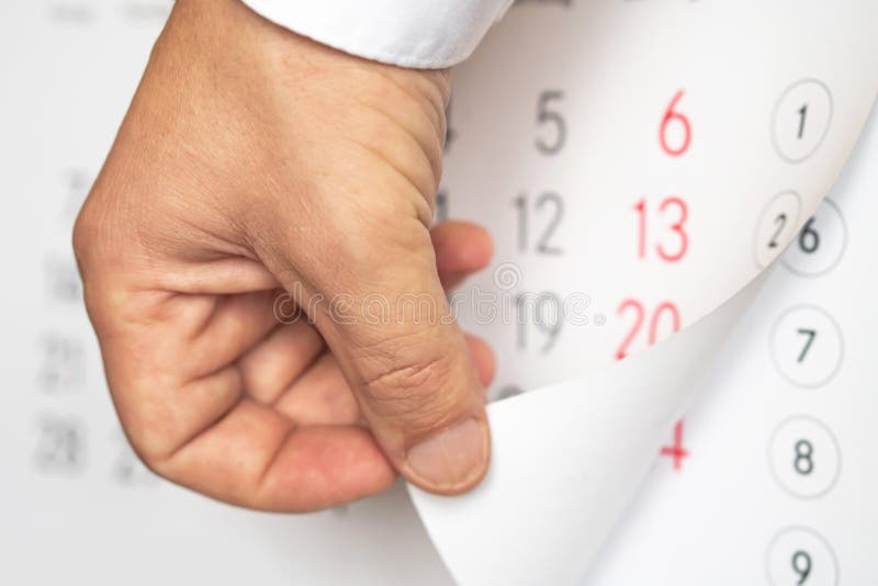 The Man`s Hand Turns the Calendar. the Man`s Hand Turns the Calendar ...