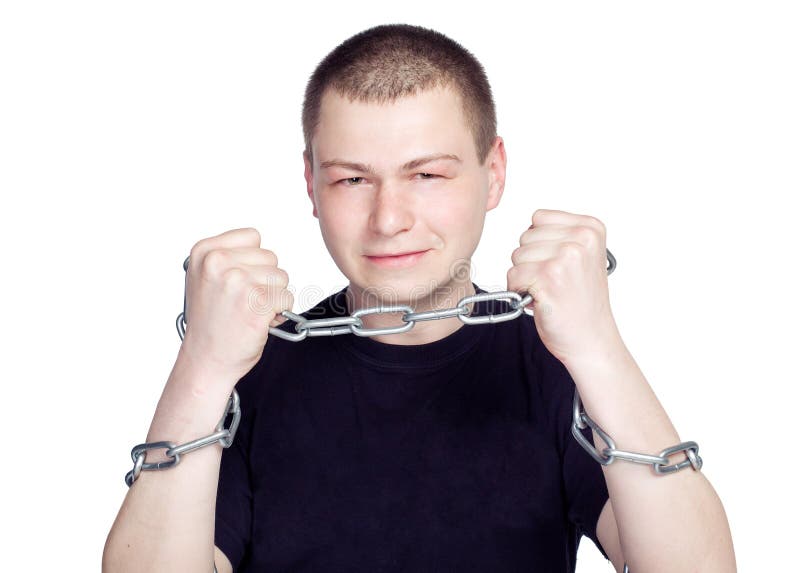 Hands in shackles stock image. Image of person, handcuff - 7817395