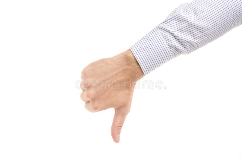 Man`s Hands Finger Down Emotions Stock Photo - Image of conflict ...