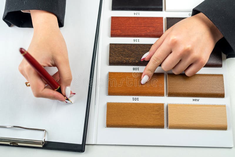 Hands Point Colored Wood Samples Likes and Selects Samples in Wood ...