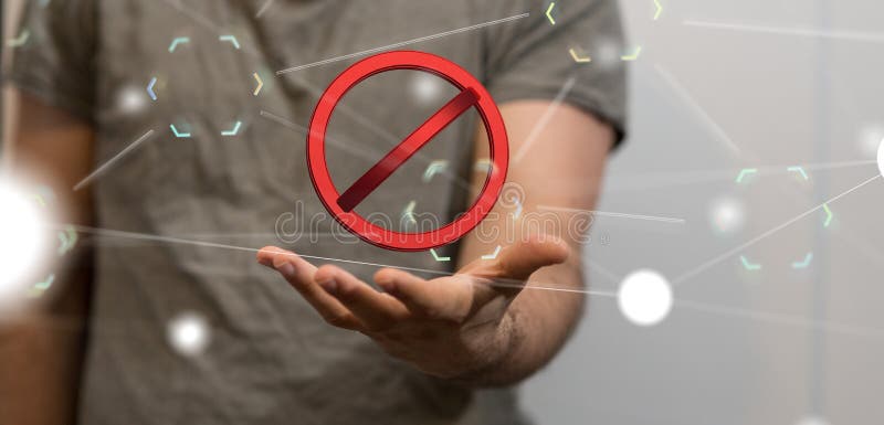 Man S Hands and the Red Stop Sign Near Stock Photo - Image of isolated ...