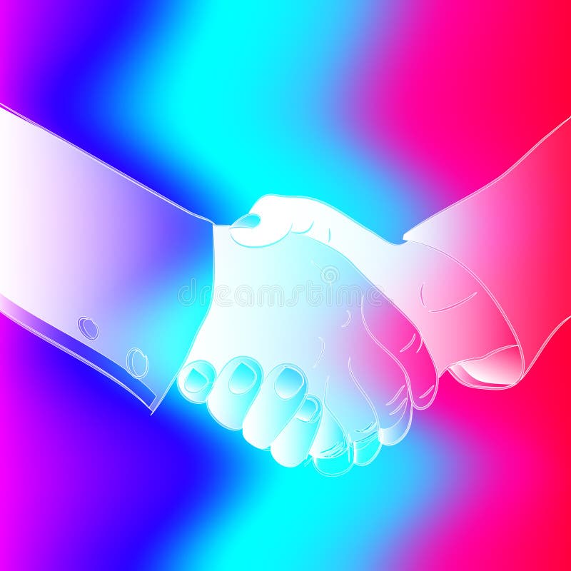 Abstract Handshake On An Abstract Background Stock Vector ...