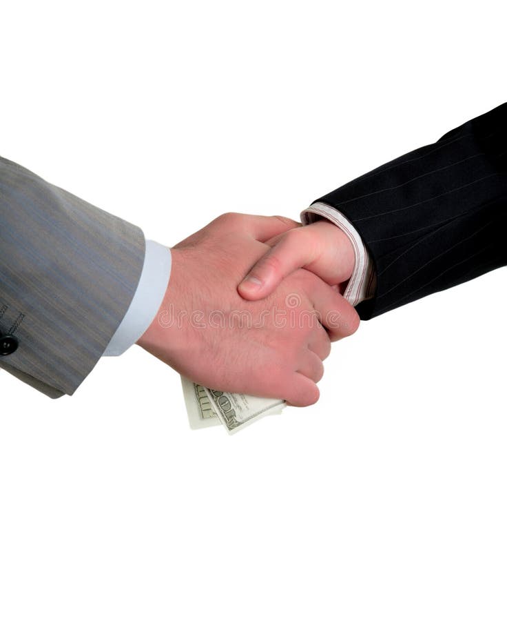 Handshake with money stock photo. Image of finance, banknote - 19779950