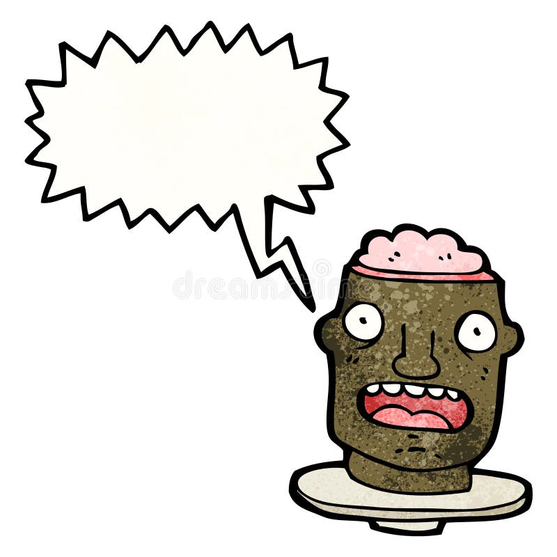 Man s head with open brain stock vector. Illustration of funny - 38042508