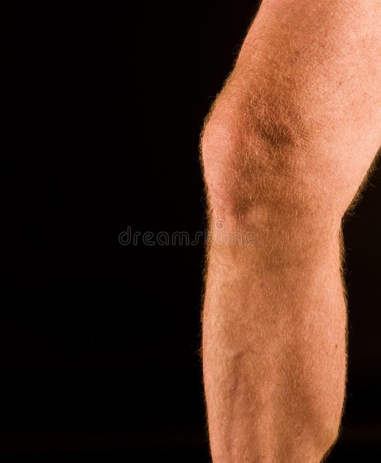 Man s knee and calf stock image. Image of thigh, fitness - 16096899