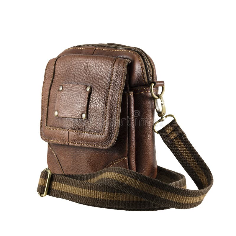 Man S Leather Bag for Documents Stock Photo - Image of documents, white ...