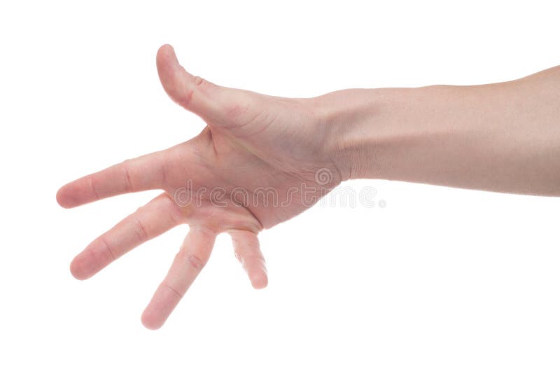 Man`s Open Hand Isolated on White Stock Photo - Image of concept, human ...