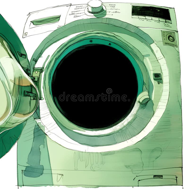 Man S Perspective Inside a Washing Machine during Laundry Routine Stock ...