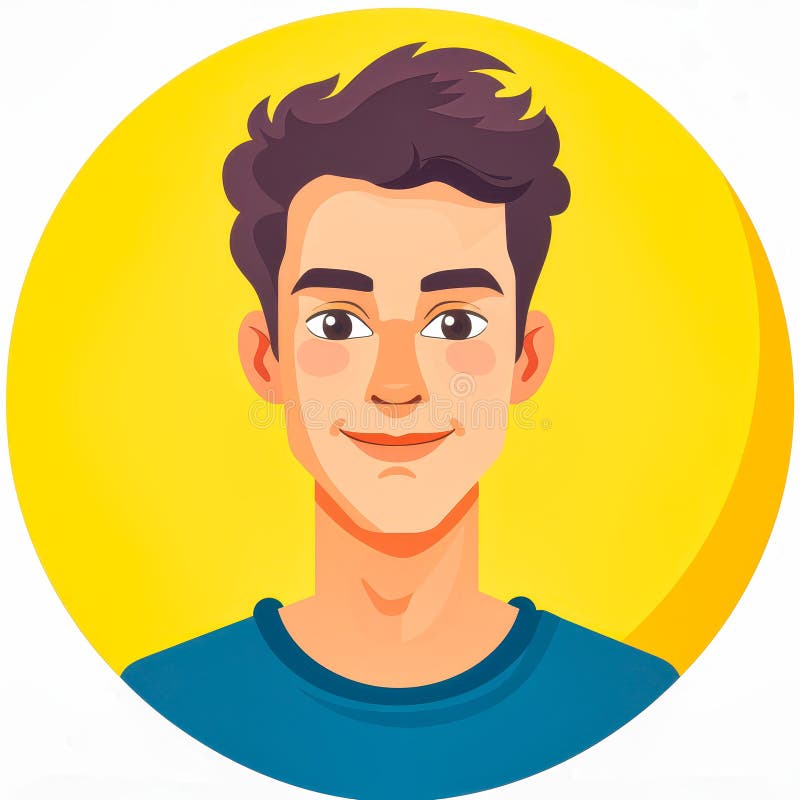 A Man S Profile in a Red Circle, Digital Illustration Stock Photo ...