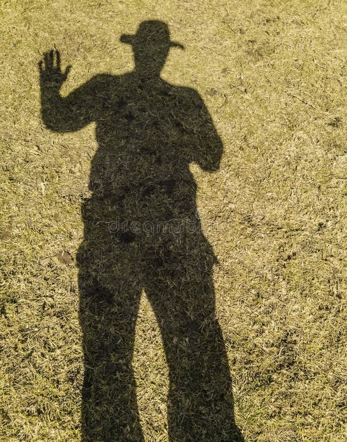 Person Casting Shadow On Grass Stock Image - Image of selfie, outdoor ...