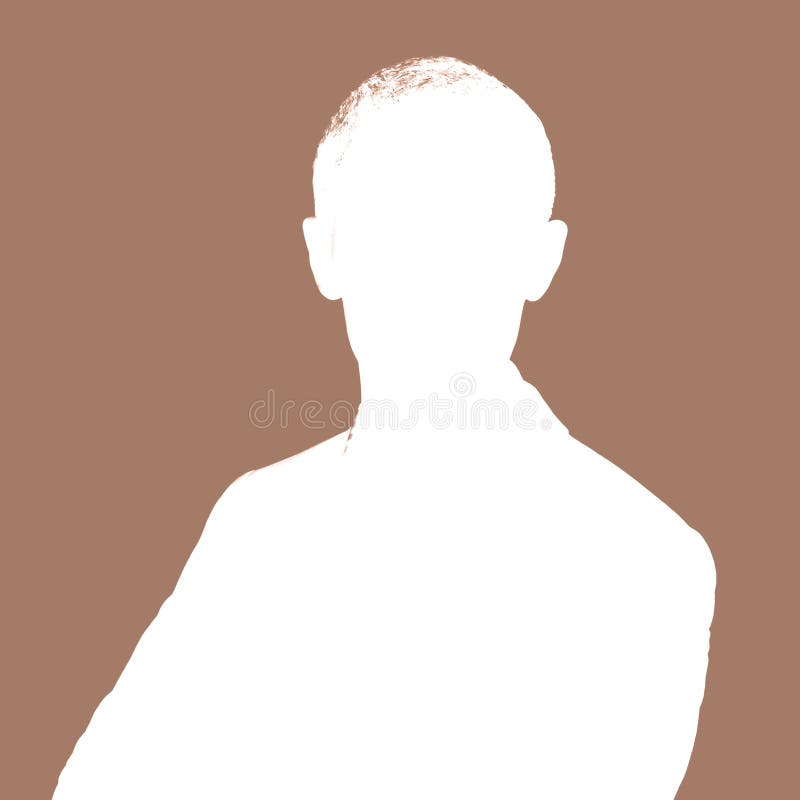 Man S Silhouette. Avatar Mocha Mousse Inverted Stock Illustration ...