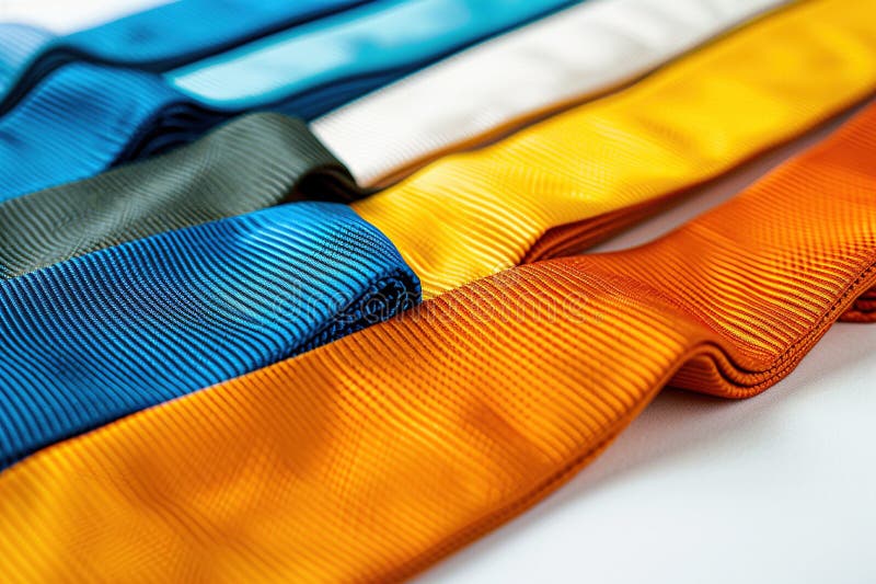 Man S Ties. Flatlay, Top View Image. Generative Ai Stock Photo - Image ...