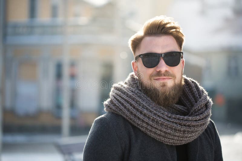 Man`s winter portrait stock photo. Image of bearded, macho - 84772568