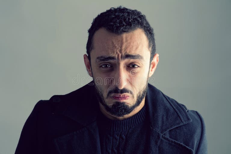 Man with Sad Expression Isolated Stock Photo - Image of letdown ...