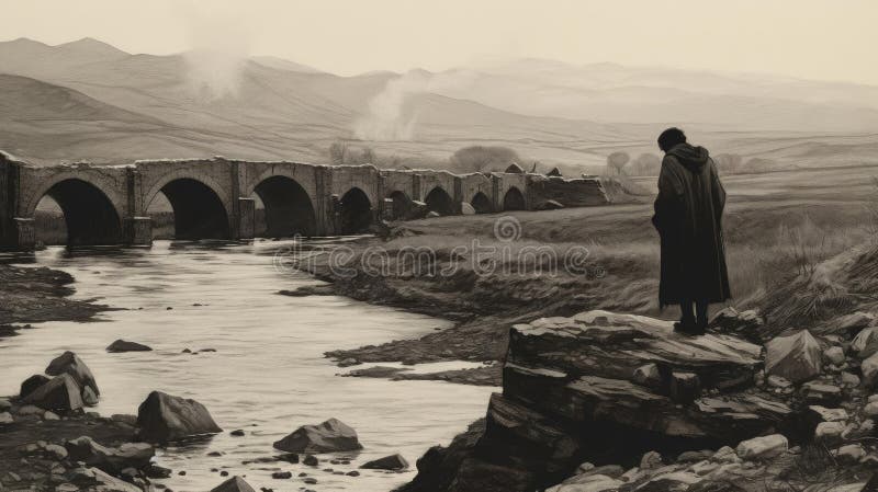 Man with Sadness Looking into the Distance Stock Photo - Image of ...