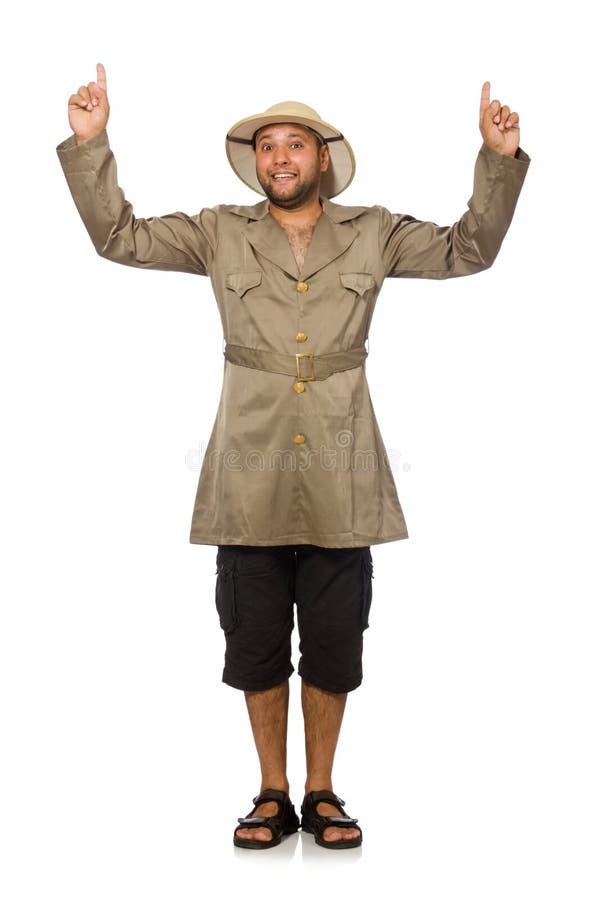 645 Funny Safari Man Isolated White Stock Photos - Free & Royalty-Free ...