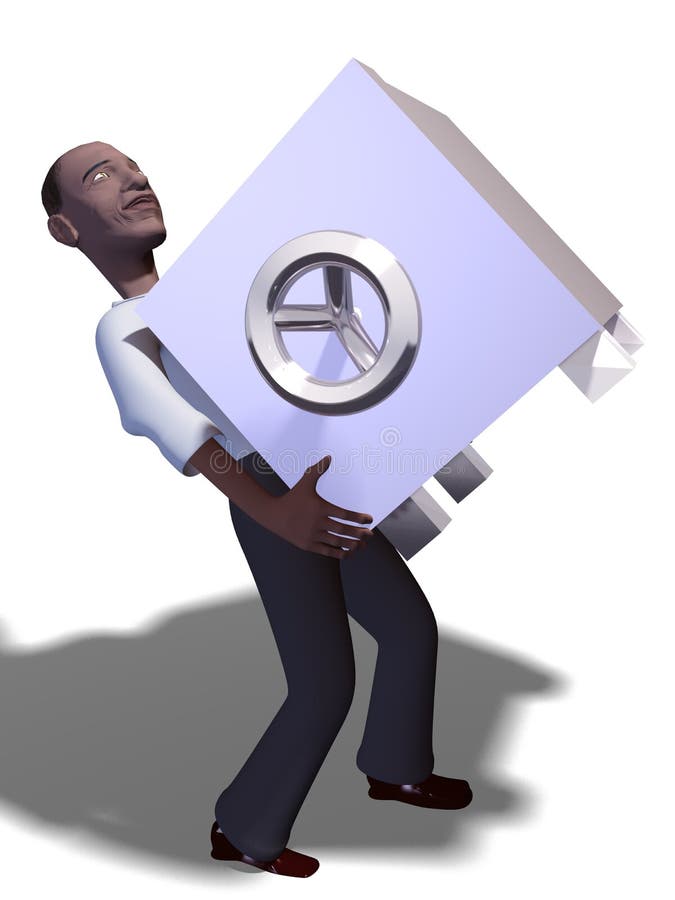Man safe 3d stock illustration. Illustration of young - 7609857