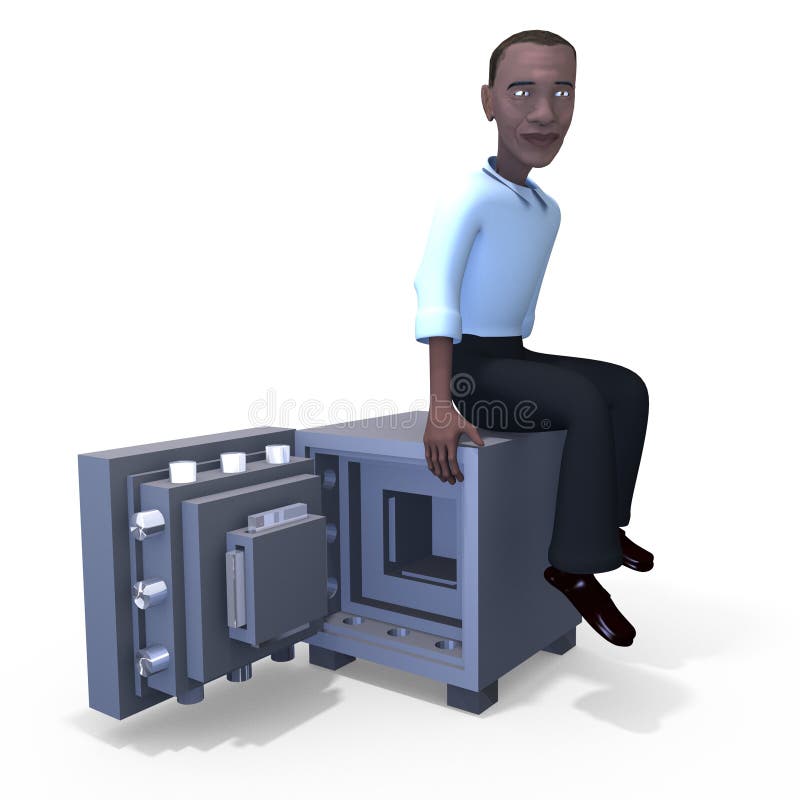 Man safe 3d stock illustration. Illustration of look, open - 7609888