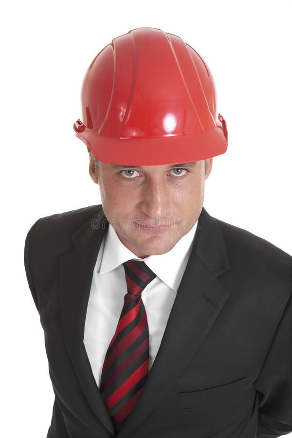 Man with safety hat stock photo. Image of employee, company - 24029370