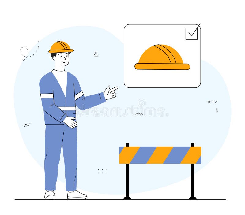 Man with Safety Helmet. Young Guy in Uniform and Yellow Protective ...