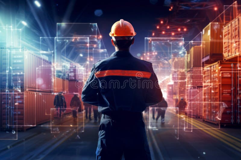 A Man with Safety Move Containers To Maintain Organization, Transport ... A Man with Safety Move Containers To Maintain Organization, Transport ...