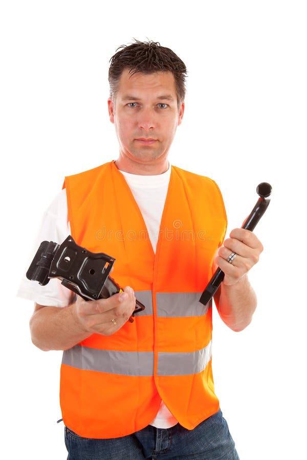 Man in safety vest stock photo. Image of jack, leisure - 15119450