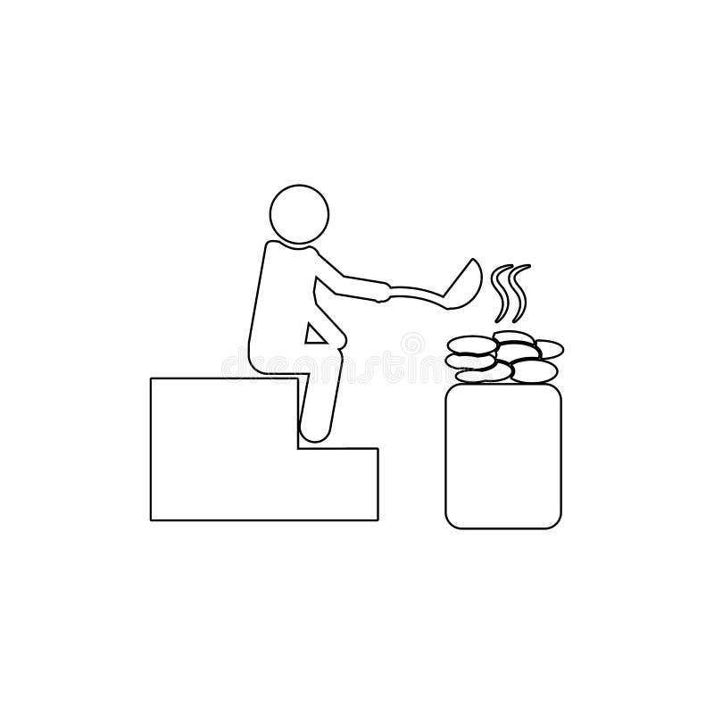 Man In The Sauna Outline Icon Bathroom And Sauna Element Icon Premium
