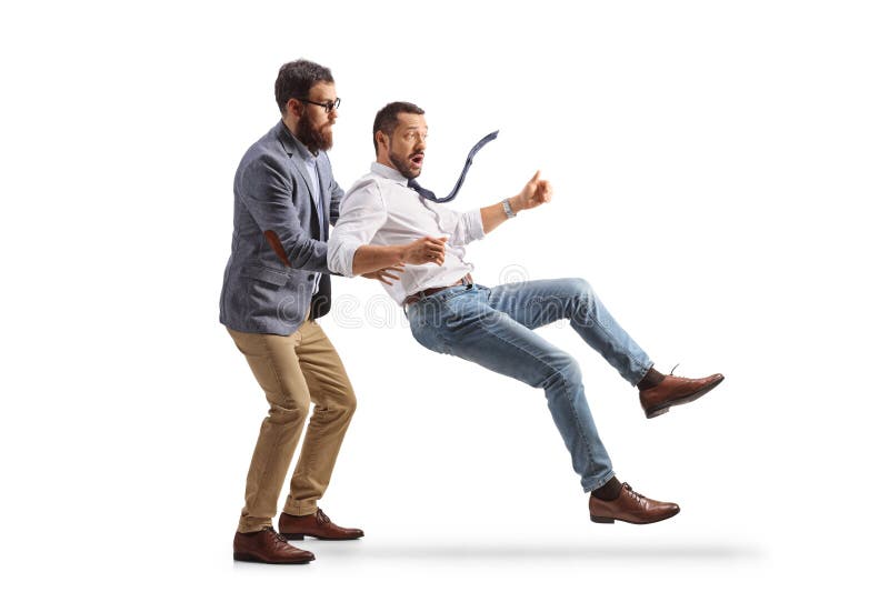 Man Saving a Another Man from Falling Stock Image - Image of people ...