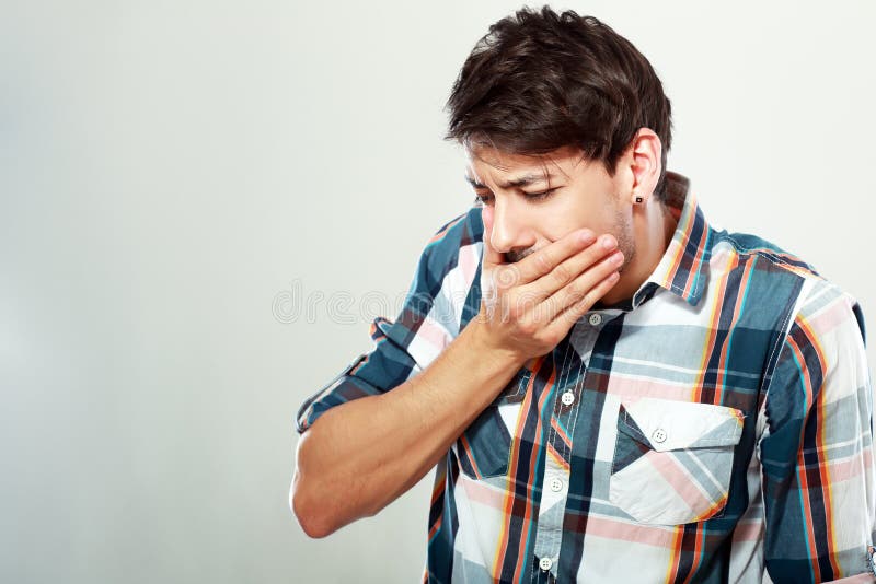 Man Saw Something Disgusting Stock Image - Image of adult, laughing ...