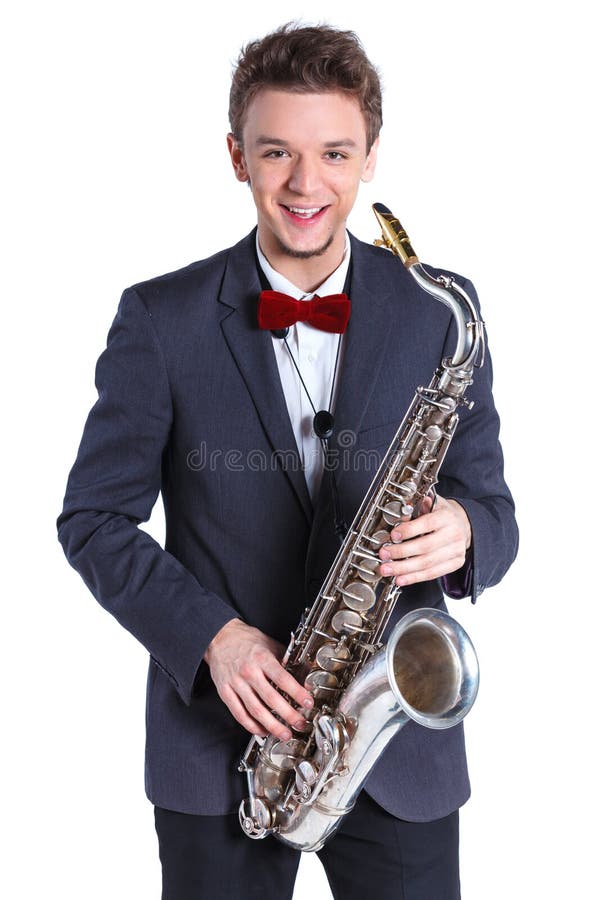 Man with saxophone stock photo. Image of music, entertainment - 37262216