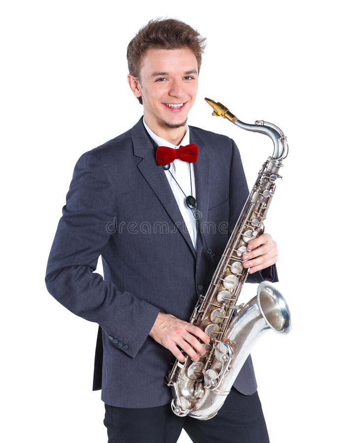 Man with saxophone stock image. Image of performance - 37260789