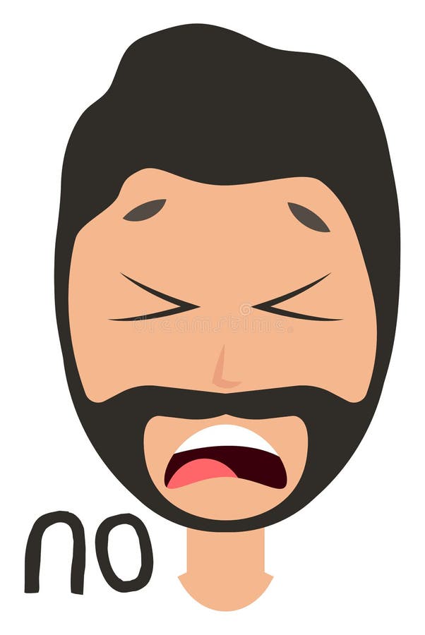 Cartoon Man Saying No Stock Illustrations – 150 Cartoon Man Saying No ...