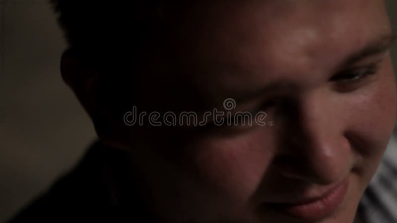 Man Says Something. Close-up of Face Stock Video - Video of frowning ...