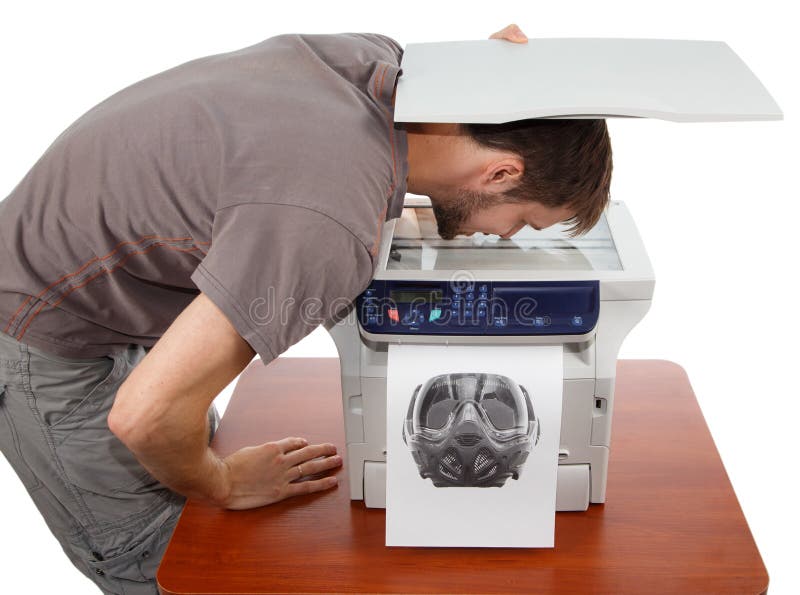 Scan of Male Smile in Copier Stock Photo - Image of idea, laugh: 44554714