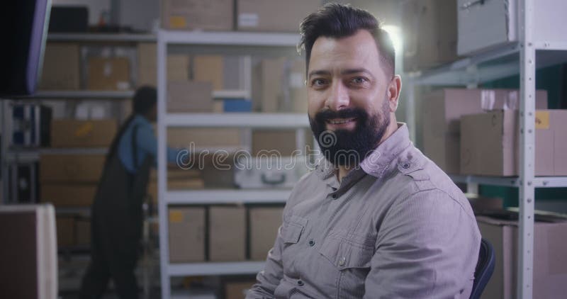 Man Scanning Packages in Warehouse Stock Photo - Image of occupation ...