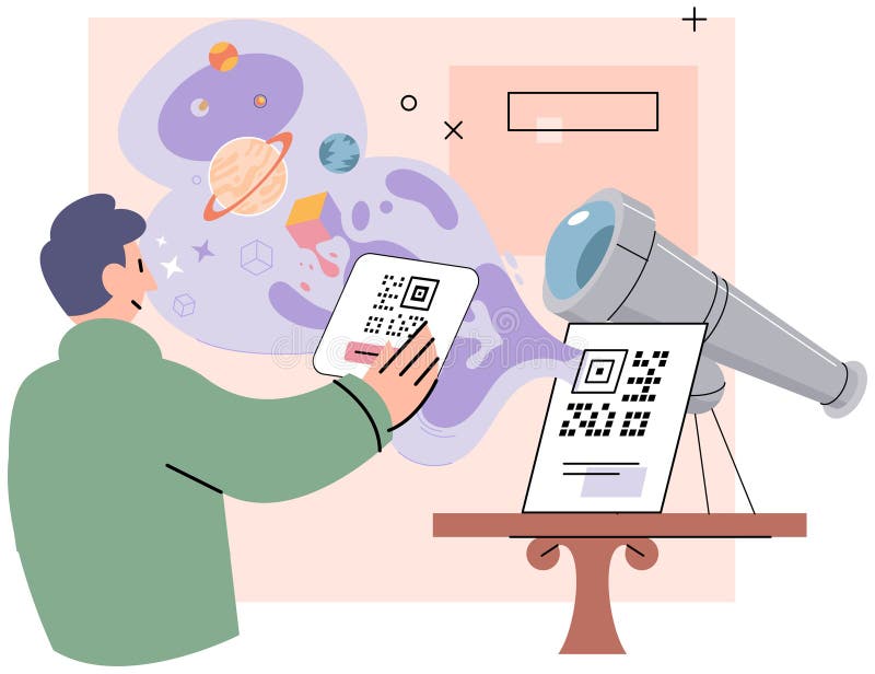 Man Scanning Qr Code for Payment Via Smartphone. Quick Response System ...