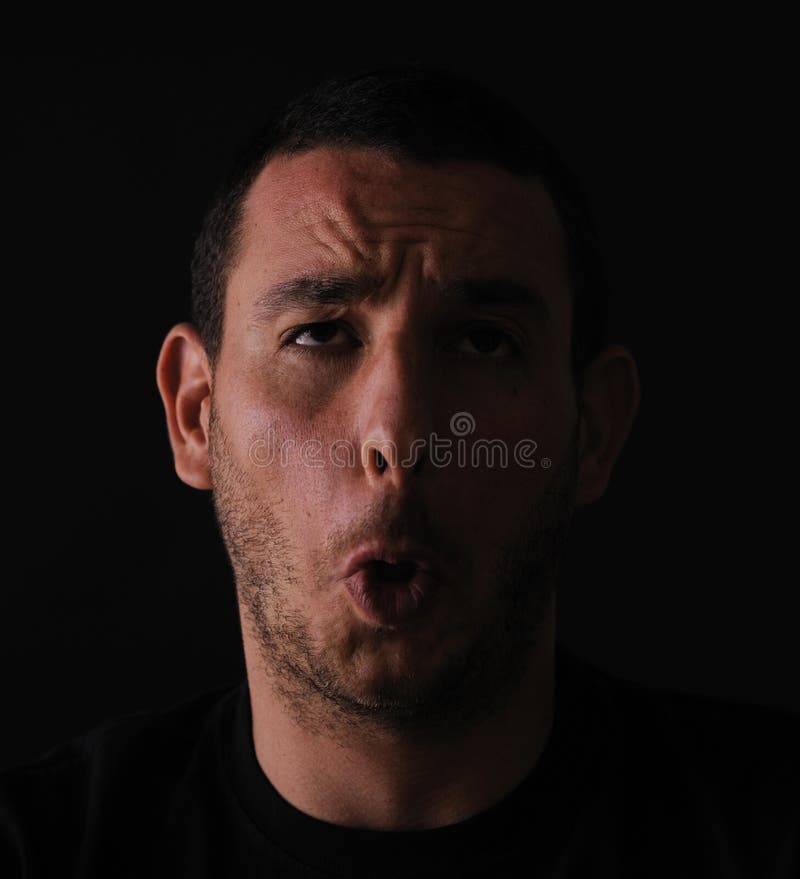 Scary Expression stock image. Image of white, portrait - 12513109