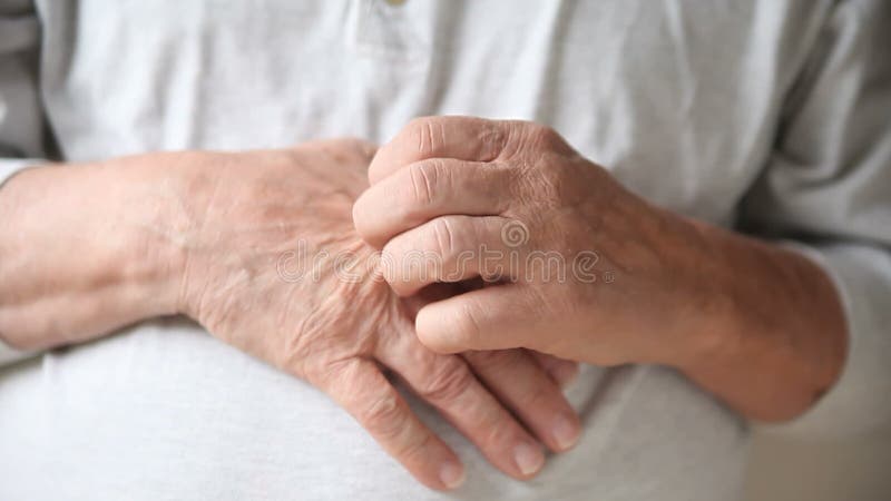 Scratching Her Hand Nervously Stock Video - Video of anxiety, emotional ...