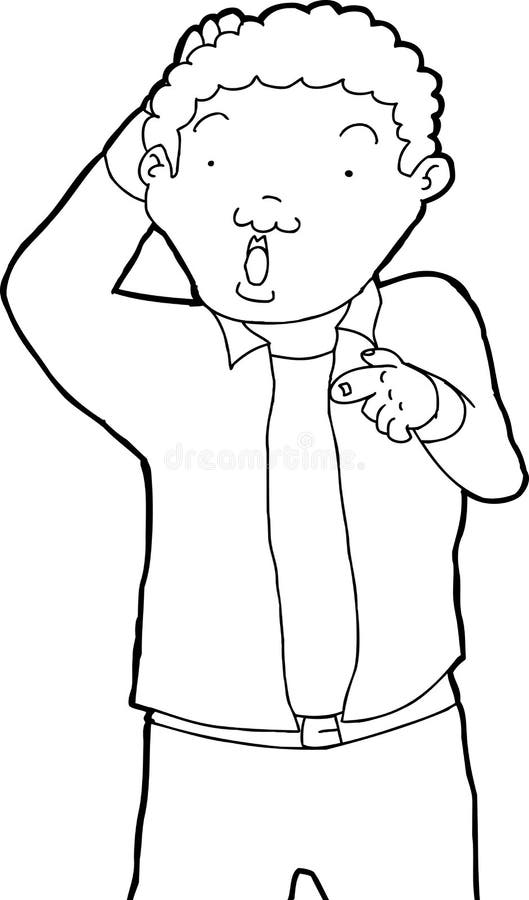 Man scratching his head stock illustration. Illustration of confused ...